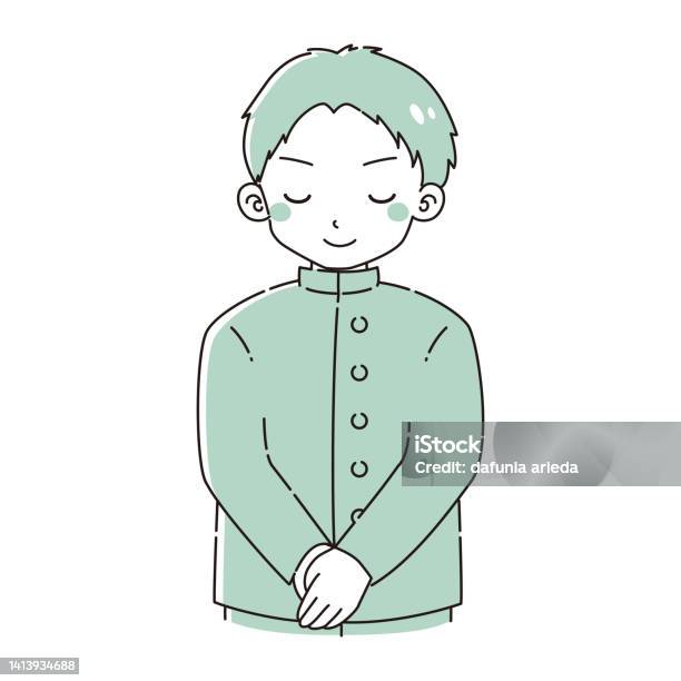 Illustration Dun Garçon En Uniforme Scolaire Sinclinant Vecteurs Libres