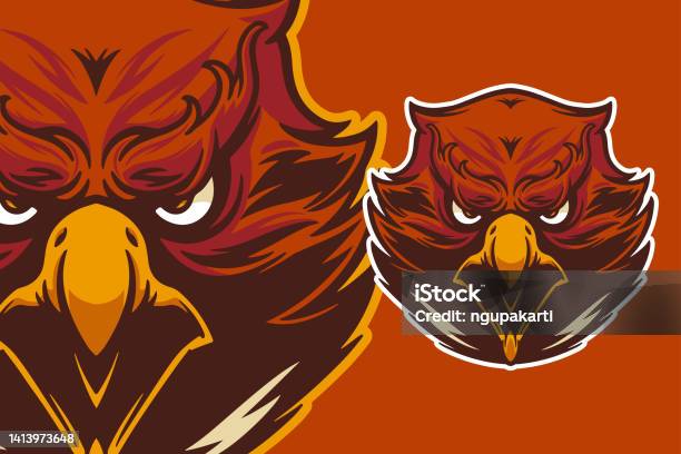 Ilustración De Mascota Cabeza De Águila Ilustración Vectorial Estilo Dibujos Animados Y Más