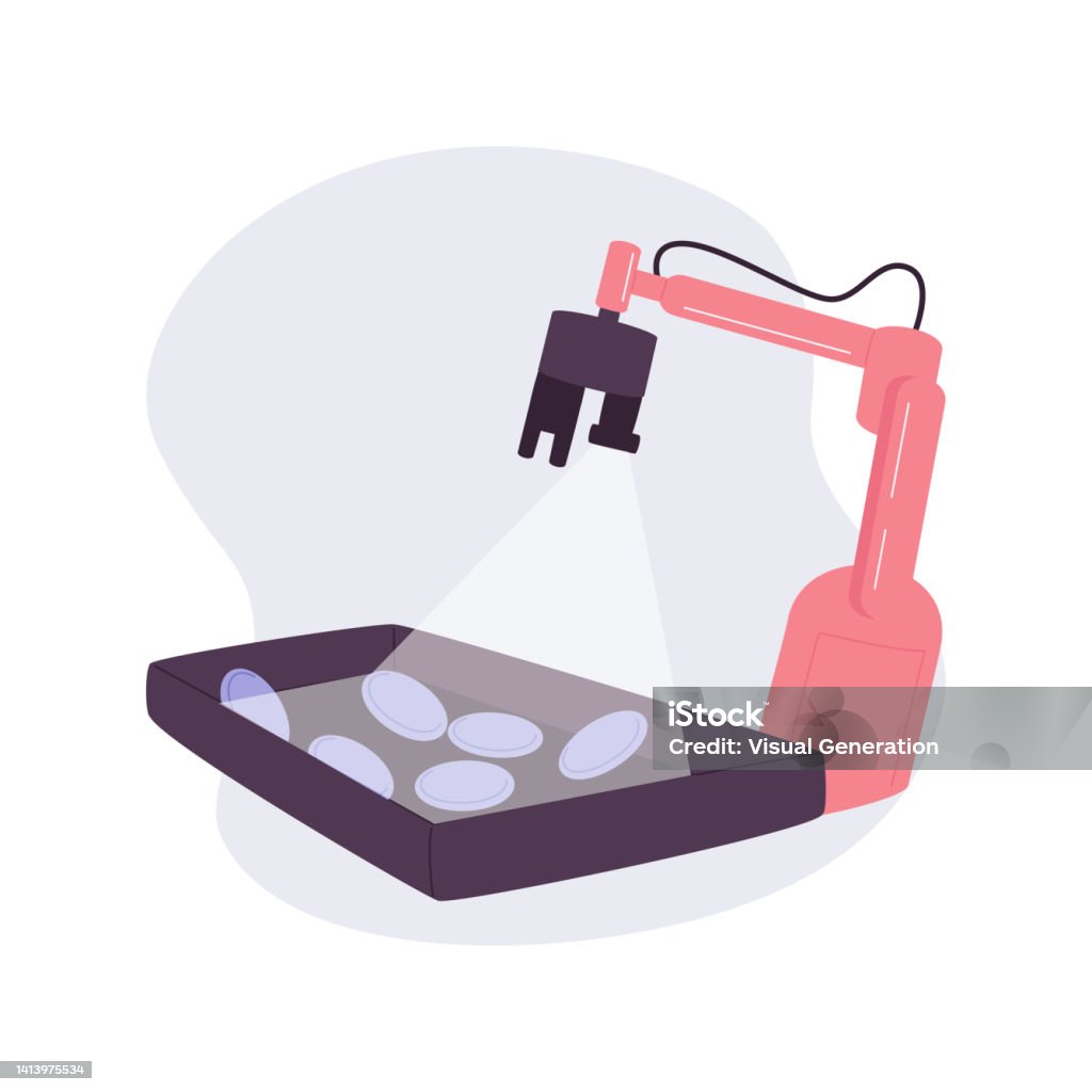 Sorting Robots Isolated Cartoon Vector Illustrations Stock Illustration