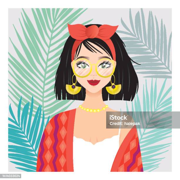 Beautiful Trendy Girl Stock Illustration Download Image Now