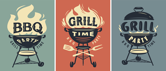 Waktu Bbq Set Poster Retro Pesta Panggangan Piknik Barbekyu Musim Panas ... Waktu Bbq Set Poster Retro Pesta Panggangan Piknik Barbekyu Musim Panas ...