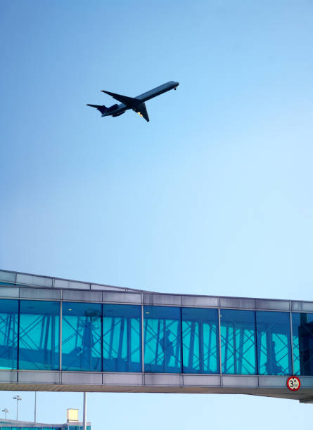 Free Stock Photo of Large Airplane Flying Over Bridge | Download Free ...