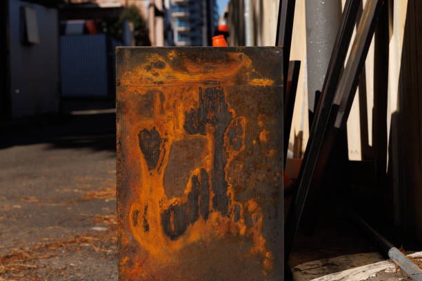 Free Stock Photo of Three Rusty Metal Signs on Metal Rack | Download ...