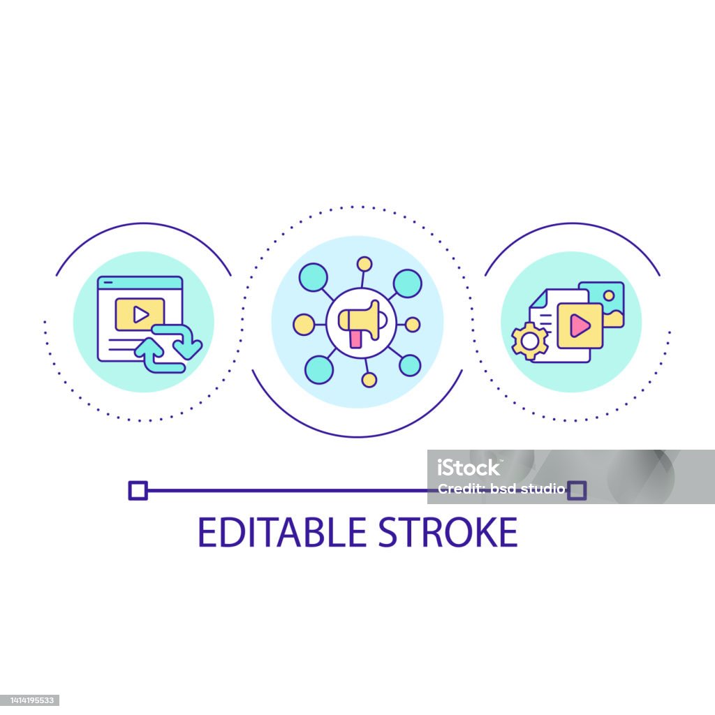 Sharing On Social Media Loop Concept Icon Stock Illustration - Download ... Sharing On Social Media Loop Concept Icon Stock Illustration - Download ...