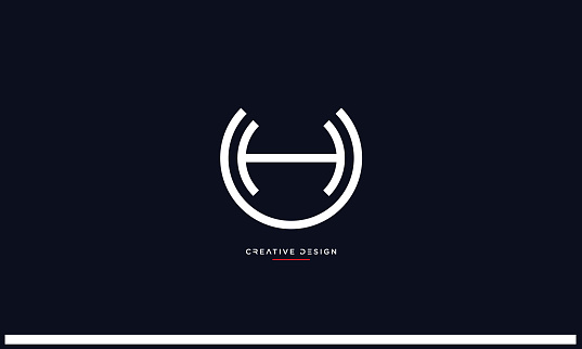 Lettre Abstraite Moderne Uh Design De Logo De Luxe Hu Vecteur Dicône Uh