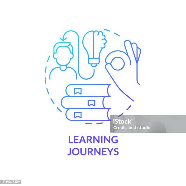Learning Journeys Blue Gradient Concept Icon Stock Illustration ... Learning Journeys Blue Gradient Concept Icon Stock Illustration ...