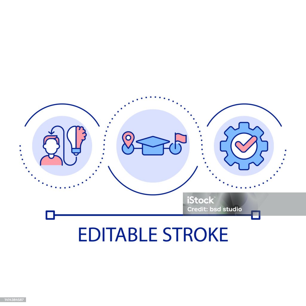 Academic Goal For Student Loop Concept Icon Stock Illustration ... Academic Goal For Student Loop Concept Icon Stock Illustration ...