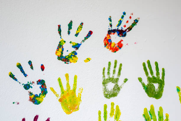 Free Stock Photo of Handprints Tree Means Hands Together And Artwork ...