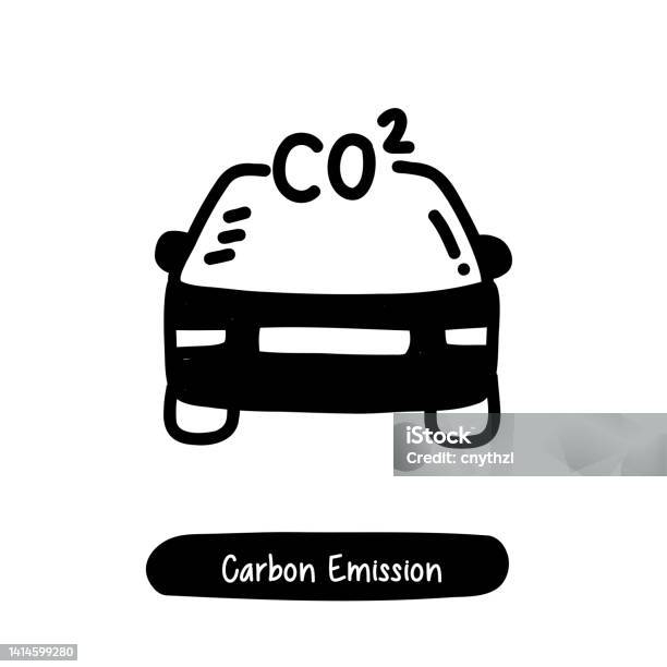 Icône Démission De Carbone Symbole Dillustration Vectorielle De Style