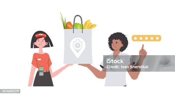 Kurir Wanita Mengirimkan Paket Dengan Produk Konsep Pengiriman Ke Rumah ... Kurir Wanita Mengirimkan Paket Dengan Produk Konsep Pengiriman Ke Rumah ...