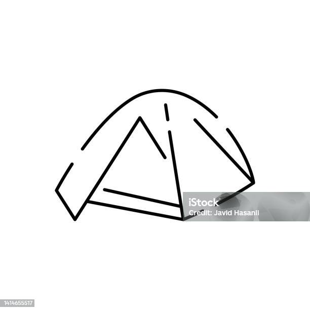Icône De Ligne De Camping Conception De Modèle Dillustration