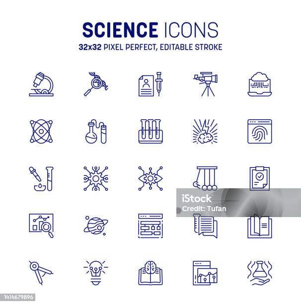 Science Icon Set Research And Data Science Line Icons Collection ... Science Icon Set Research And Data Science Line Icons Collection ...