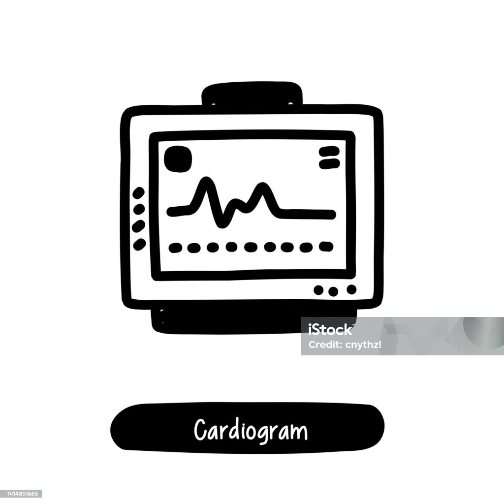 Icône De Cardiogramme Symbole Dillustration Vectorielle De Style