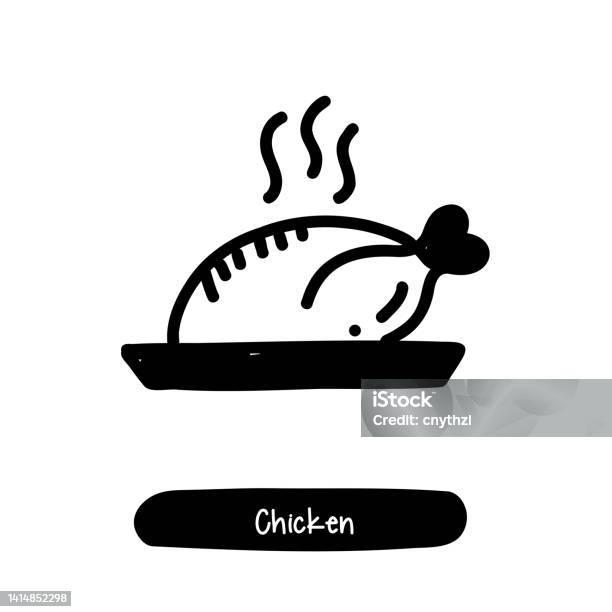 Icône Du Poulet Symbole Dillustration Vectorielle De Style Tendance