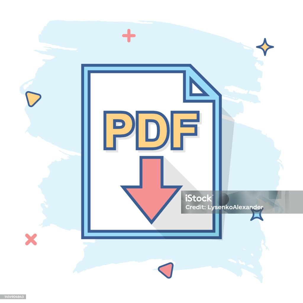 Cartoon Pdf Ikona W Stylu Komiksu Piktogram Ilustracji Dokumentu Znak ... Cartoon Pdf Ikona W Stylu Komiksu Piktogram Ilustracji Dokumentu Znak ...