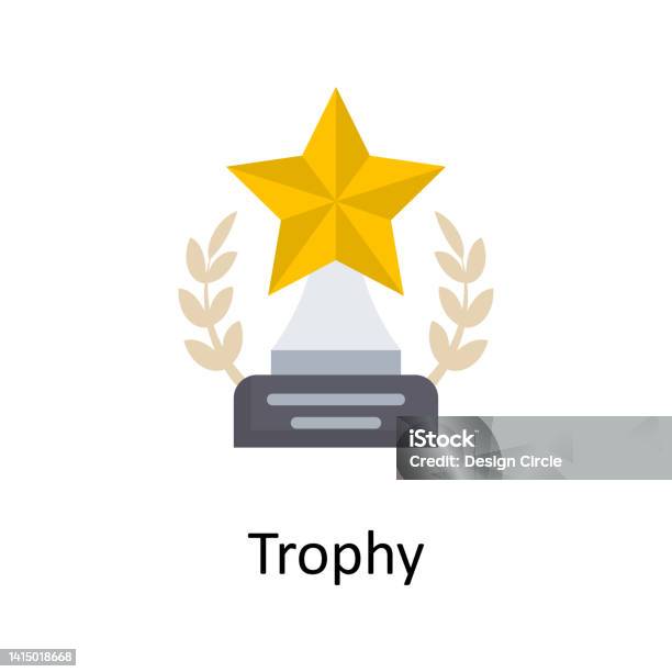 Contour Vectoriel Du Trophée Illustration De Conception Dicônes Symbole