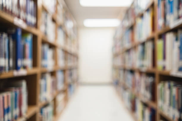 Free Stock Photo of Blurry Bookshelf in a Library Setting | Download ...