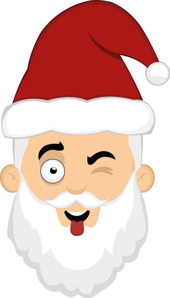 Winking Santa Clipart Pixel