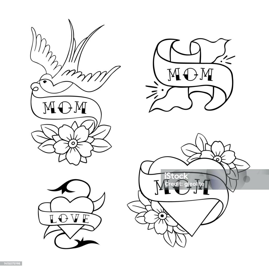 Koleksi Grafis Yang Terinspirasi Dari Gaya Tato Jadul Desain