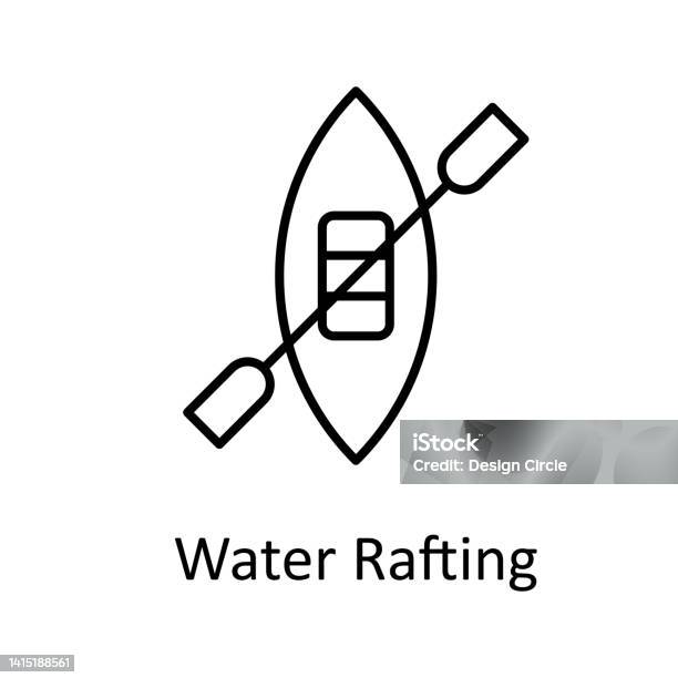 Contour Vectoriel Water Rafting Icône Illustration De Conception