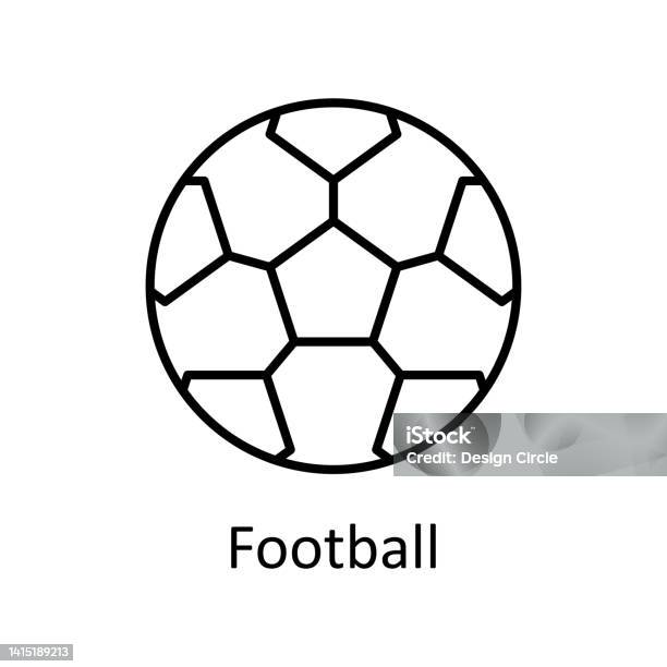 Contour Vectoriel De Football Illustration De Conception Dicônes