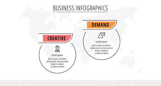 Businessvektorinfografiken Mit Zwei Linienkreisen Stock Vektor Art und ... Businessvektorinfografiken Mit Zwei Linienkreisen Stock Vektor Art und ...