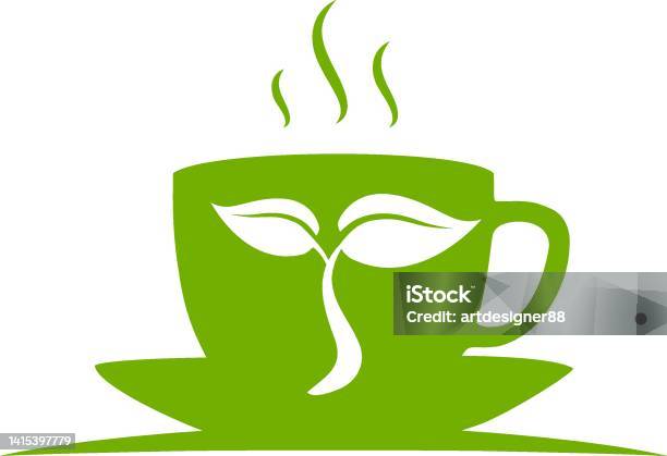Cangkir Dengan Teh Dan Piring Dan Daun Teh Desain Kafe Kedai Teh ... Cangkir Dengan Teh Dan Piring Dan Daun Teh Desain Kafe Kedai Teh ...