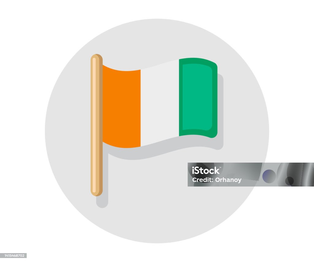 Cote Divoire Vector Waving On Stick Flag Cote Divoire Country Icon Flag ... Cote Divoire Vector Waving On Stick Flag Cote Divoire Country Icon Flag ...