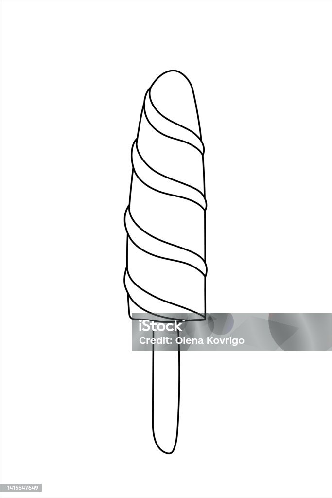 Hand Drawn Doodle Illustration Of Ice Cream Sketch Style Vector