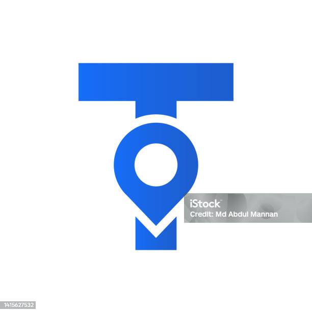 Lettre T Emplacement Logo Design Signe Concept Dicône Demplacement Avec