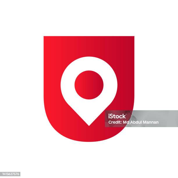 Lettre U Emplacement Logo Design Signe Concept Dicône Demplacement Avec