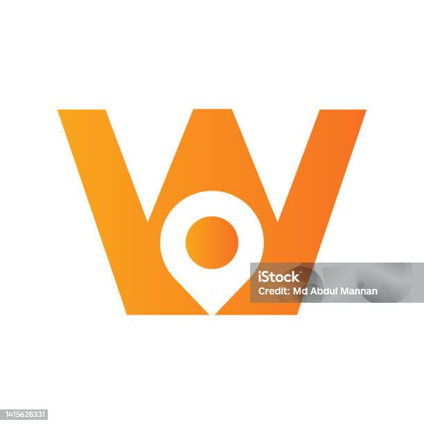 Lettre W Logo De Lemplacement Logo Signe Concept Dicône Demplacement