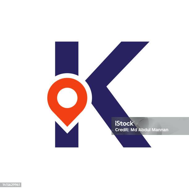 Lettre K Emplacement Logo Design Signe Concept Dicône Demplacement Avec