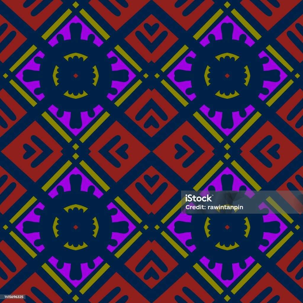 Seamless Geometric Folklore Ornament Tribal Ethnic Texture Seamless