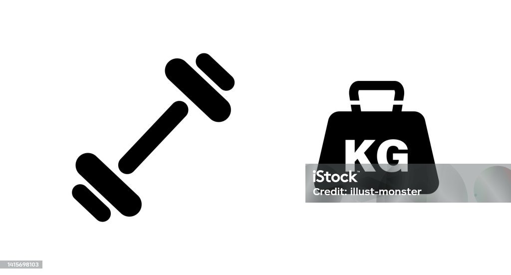 Dumbbells And Kg Weight Icons Set Muscle Training Icons Vector ... Dumbbells And Kg Weight Icons Set Muscle Training Icons Vector ...