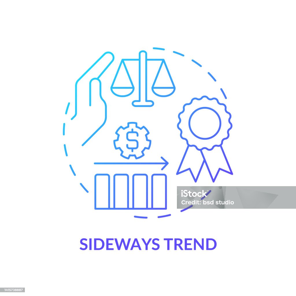 Ilustración de Icono De Concepto De Gradiente Azul De Tendencia Lateral ... Ilustración de Icono De Concepto De Gradiente Azul De Tendencia Lateral ...