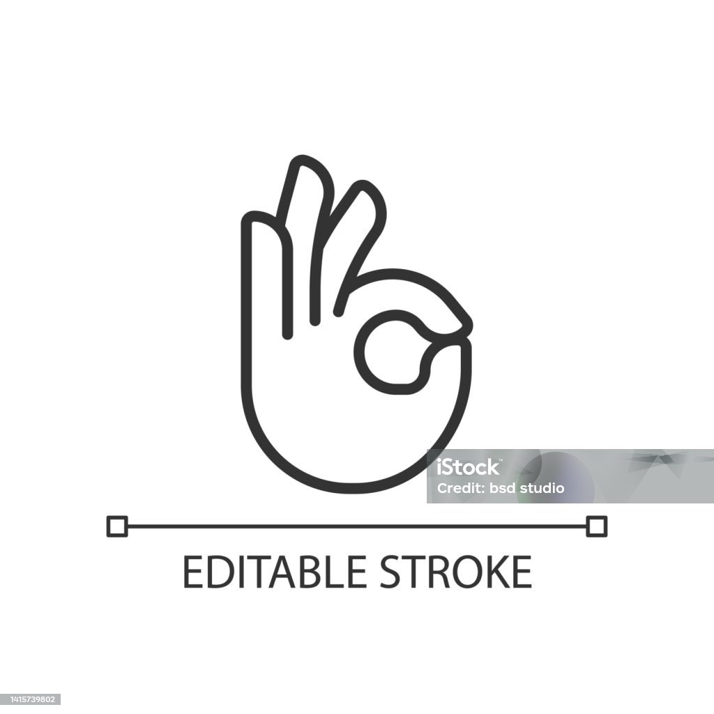 Ok Geste Pixel Perfektes Lineares Symbol Stock Vektor Art und mehr ... Ok Geste Pixel Perfektes Lineares Symbol Stock Vektor Art und mehr ...