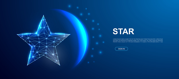Symbole Polygonal Star 3d Pour Le Modèle De Page De Destination ... Symbole Polygonal Star 3d Pour Le Modèle De Page De Destination ...