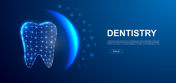 Symbole Polygonal Tooth 3d Pour Le Modèle De Page De Destination ... Symbole Polygonal Tooth 3d Pour Le Modèle De Page De Destination ...
