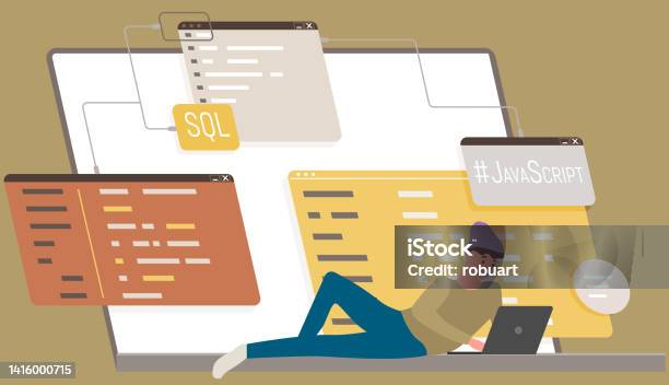 Young Man Programmer Coding And Correct Errors In Project Sitting Near Web Page Working With