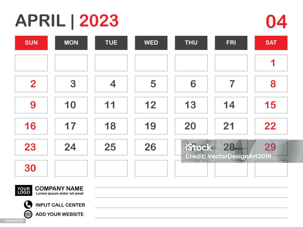 Modèle De Calendrier 2023 Mise En Page Davril 2023 Calendrier De Bureau ... Modèle De Calendrier 2023 Mise En Page Davril 2023 Calendrier De Bureau ...