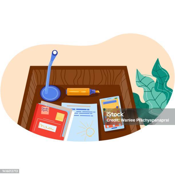 Podium Rostrum Or Tribune Stand Vector Top View Stock Illustration