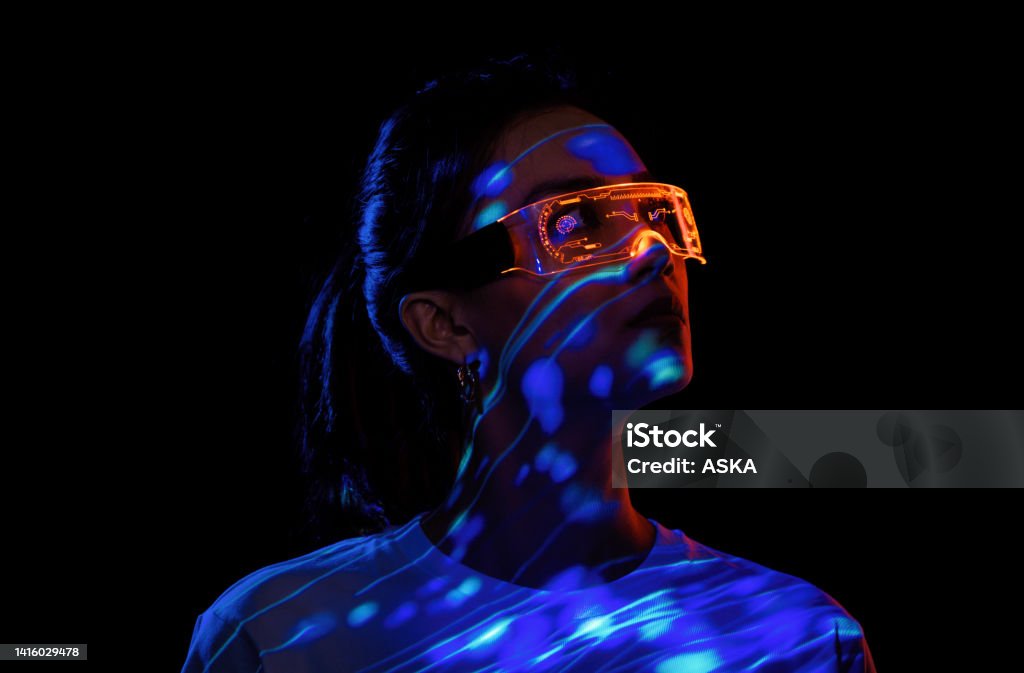 Metaverse Vr Virtual Reality Game Playing Woman Play Metaverse Virtual