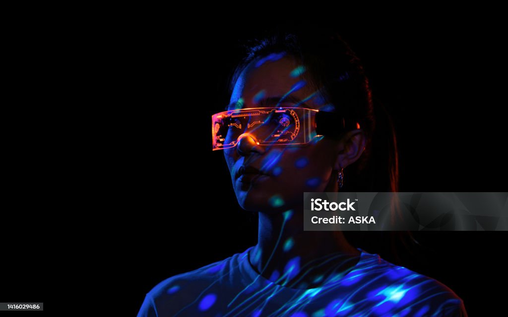 Metaverse Vr Virtual Reality Game Playing Woman Play Metaverse Virtual