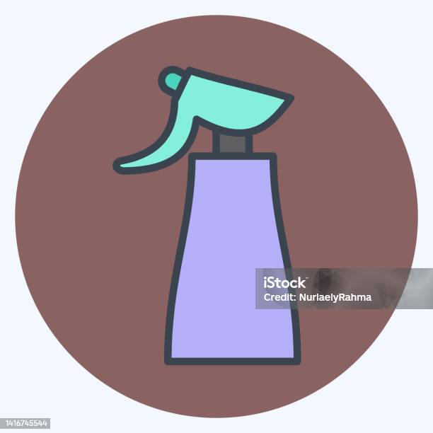 Ikon Semprot Cocok Untuk Simbol Barbershop Gaya Jodoh Warna Desain