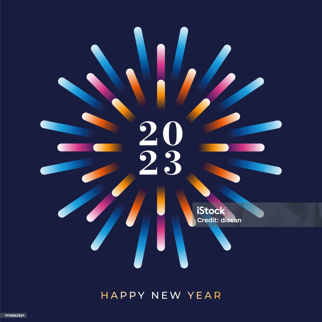 2023 Bonne Année Avec Des Feux Dartifice Vecteurs Libres De Droits Et