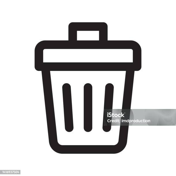 La Corbeille Peut Esquisser Licône Illustration Vectorielle De La