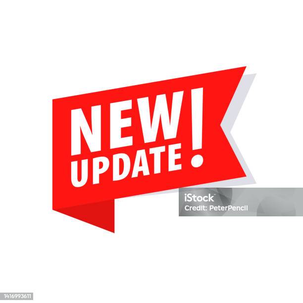 New Update Banner Bookmark Flag Label Notification Template Vector ... New Update Banner Bookmark Flag Label Notification Template Vector ...