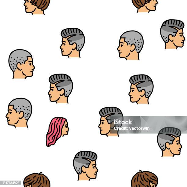 Children Haircut Salon Service Vector Seamless Pattern Stock ... Children Haircut Salon Service Vector Seamless Pattern Stock ...