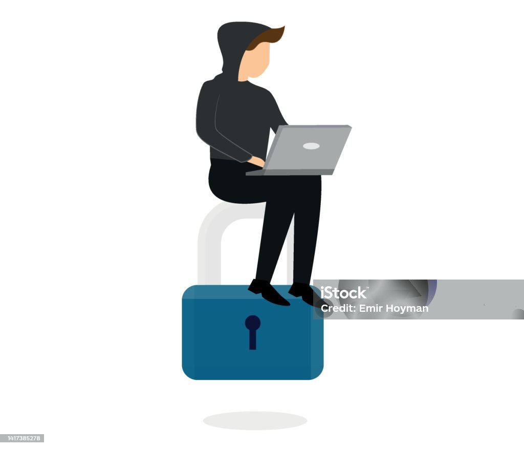 Hacker Is Cybercriminal Who Steals Users Personal Data With Laptop ... Hacker Is Cybercriminal Who Steals Users Personal Data With Laptop ...